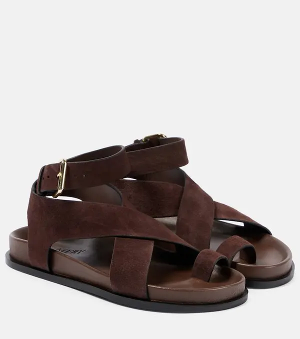 A.emery Jalen Suede Sandals - Brown