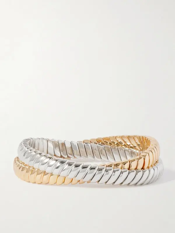 ROXANNE ASSOULIN The Double Cobra Set Of Two Bracelets - Gold