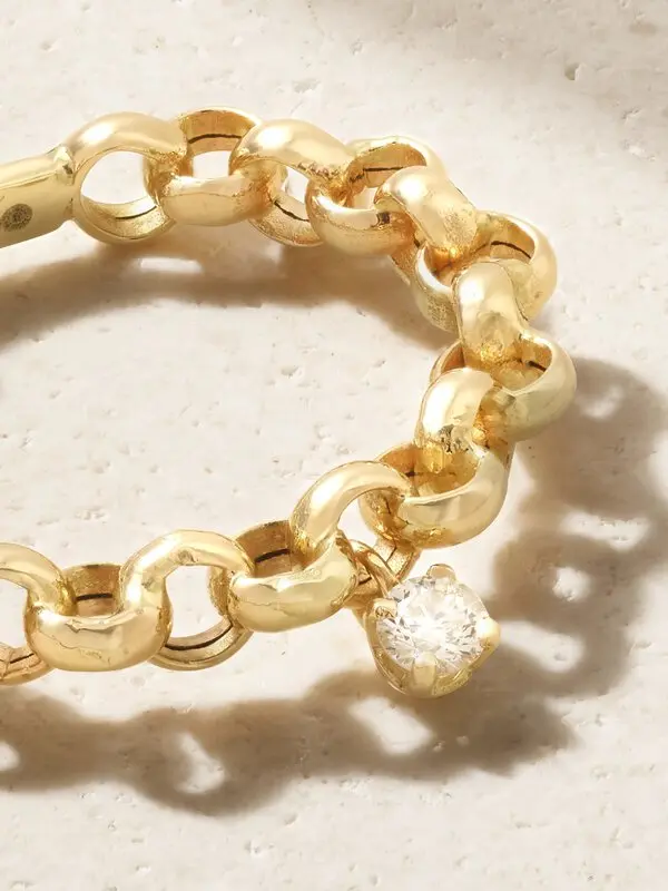 Yvonne Léon 18-karat Diamond Jaseron Flottant Ring