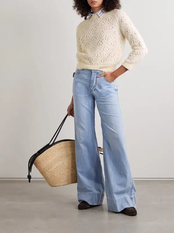 DÔEN Emiliana Pointelle-knit Alpaca-blend Sweater