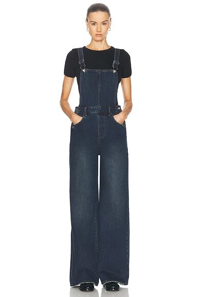 GRLFRND Sadie Wide Leg Overalls Jeans