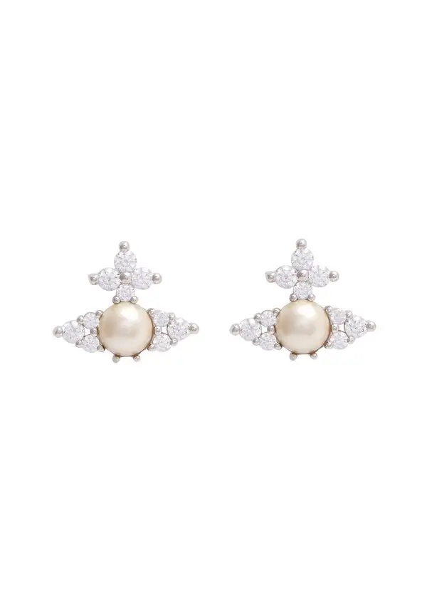 VIVIENNE WESTWOOD Embellished Orb Stud Earrings - Pearl