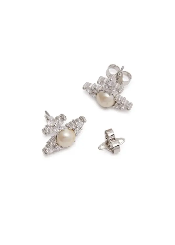 VIVIENNE WESTWOOD Embellished Orb Stud Earrings - Pearl