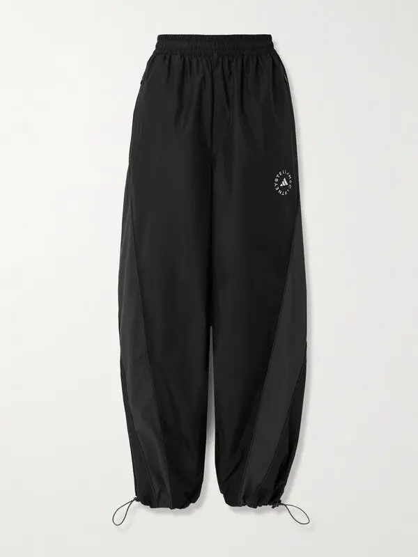 Adidas By Stella McCartney Paneled Recycled-shell Track Pants - Gray