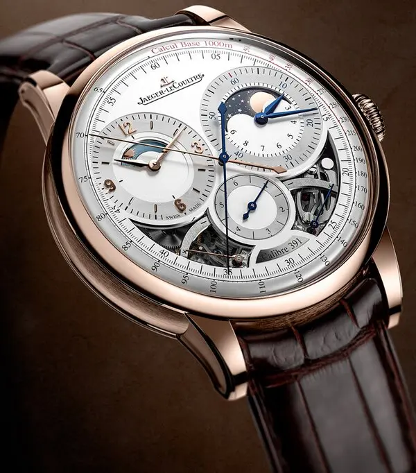 JAEGER-LECOULTRE Duometre Chronograph Moon Watch In Pink Gold