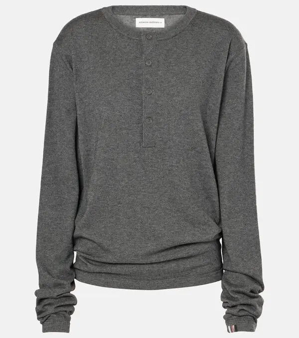 Extreme Cashmere N°370 Herman Cotton And Cashmere Sweater - Grey