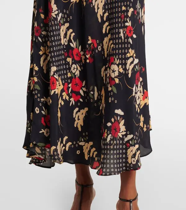 Rixo Trula Floral Maxi Dress