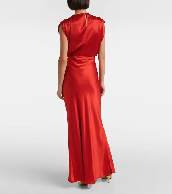 THE SEI Silk Satin Maxi Skirt