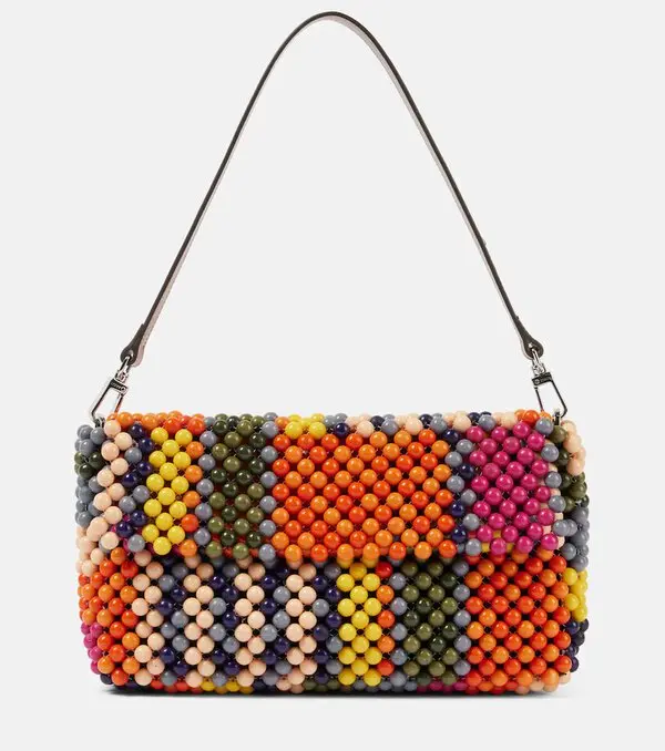 Staud Timmy Beaded Shoulder Bag - Multicoloured