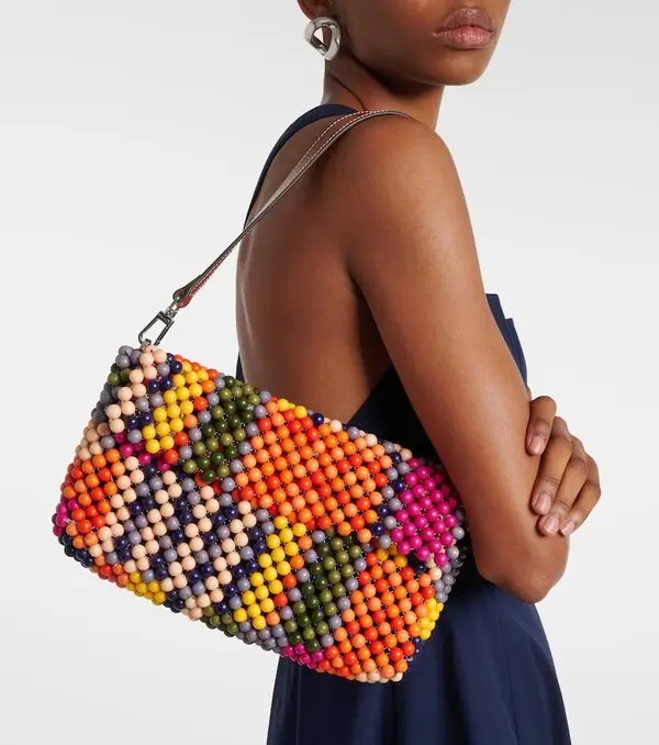 Staud Timmy Beaded Shoulder Bag