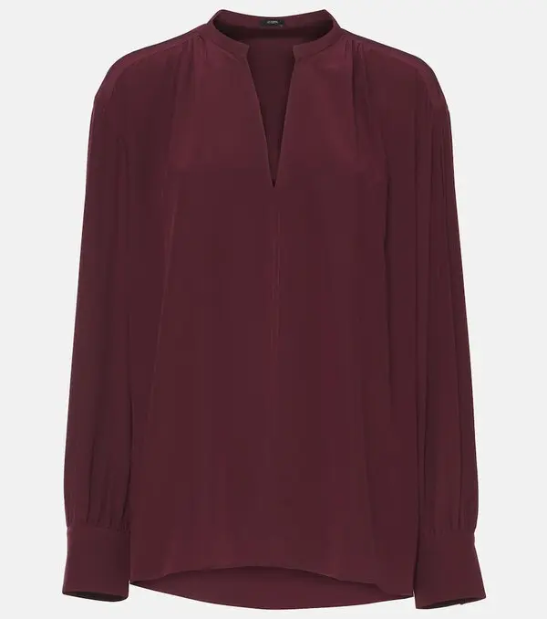 JOSEPH Blondel Silk Blouse - Red