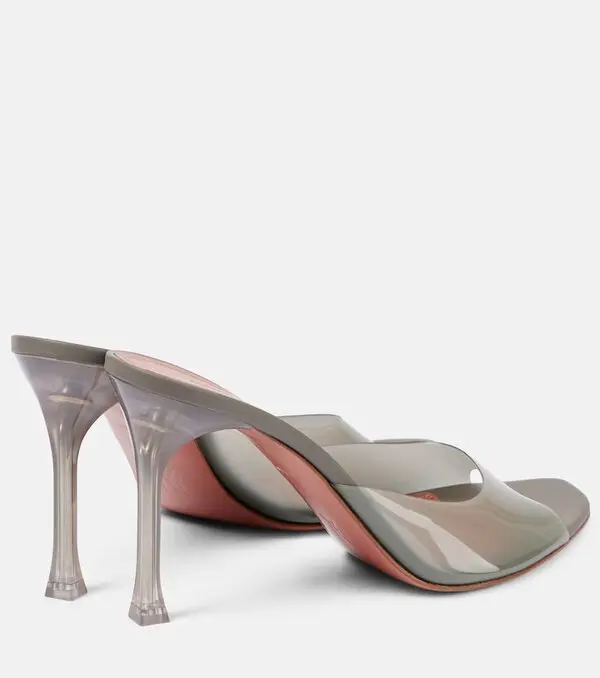 Amina Muaddi Alexa Glass 95 Pvc Mules