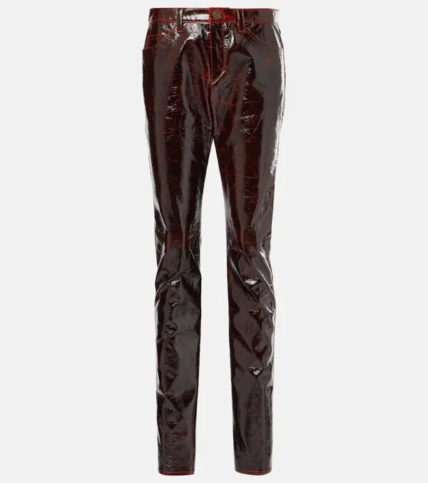 Isabel Marant Étoile Lovis Slim Cotton-blend Pants - Brown