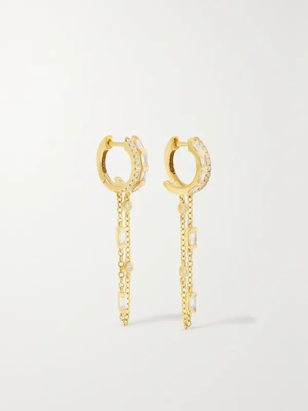 Shay 18-karat Yellow Diamond Hoop Earrings - Gold