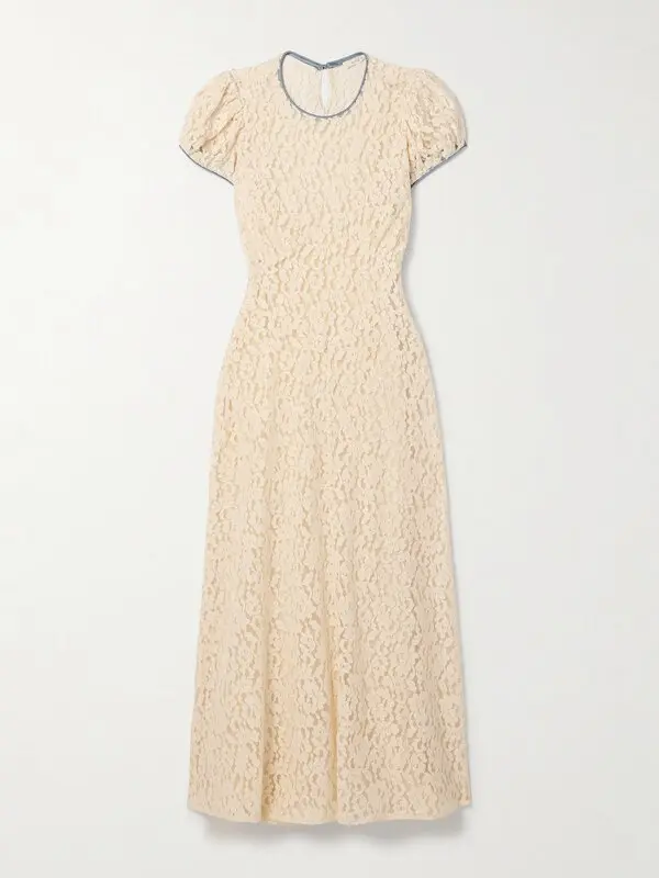 DÔEN Katarina Lace Midi Dress - Cream