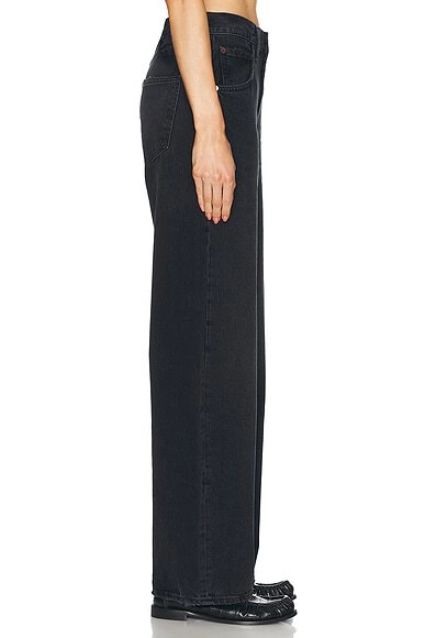 AGOLDE Low Curve Wide Leg Jeans - Black Tar