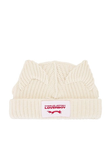 CHARLES JEFFREY Chunky Ears Beanie - Ecru