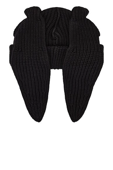 CHARLES JEFFREY Rabbit Ear Beanie - Black