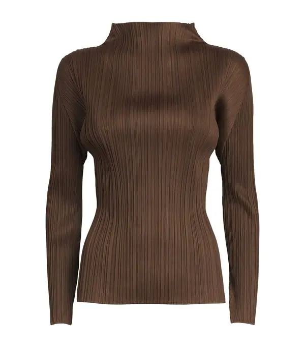 Issey Miyake Long Sleeve Top - Brown