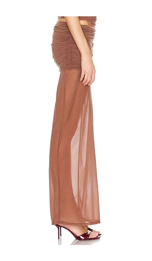 LOVERS AND FRIENDS Maxi Skirt With Elasticated Waistband And Ruffled Fabric