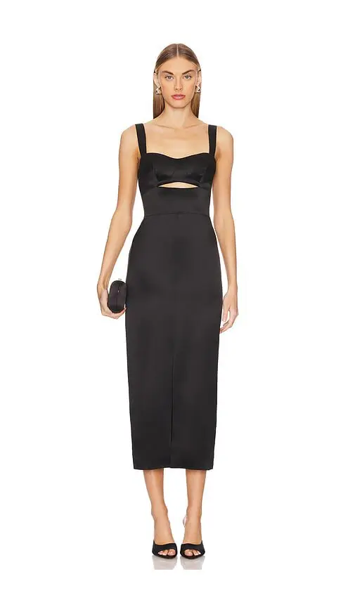 NICHOLAS Gia Bonded Corset Bodice Dress In . Also