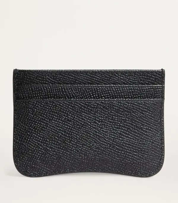 AMI Paris Grained Leather Paris Card Holder