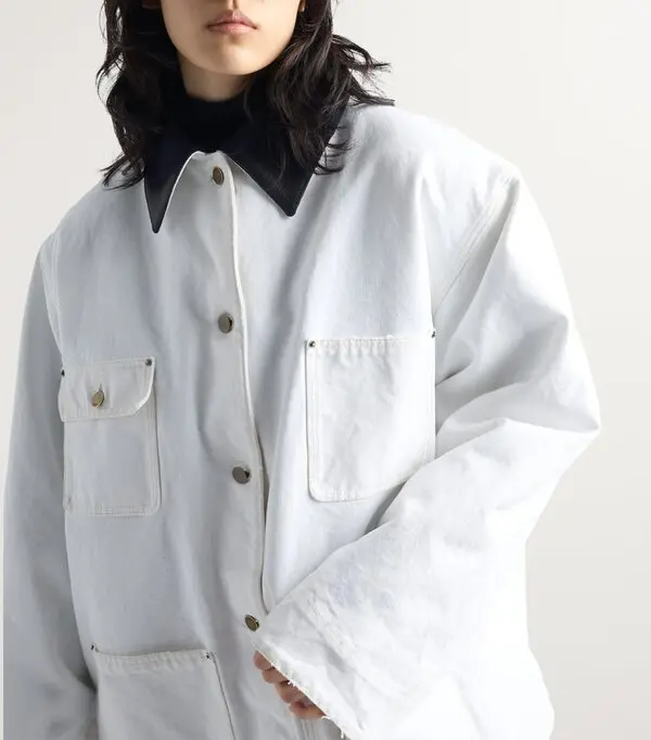 Prada Canvas Oversized Jacket - White