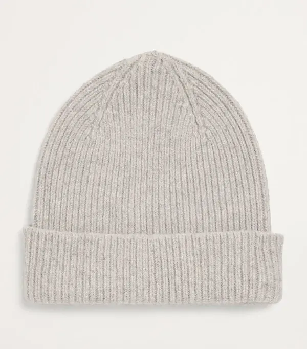 LE BONNET Ribbed Classic Beanie - Silver