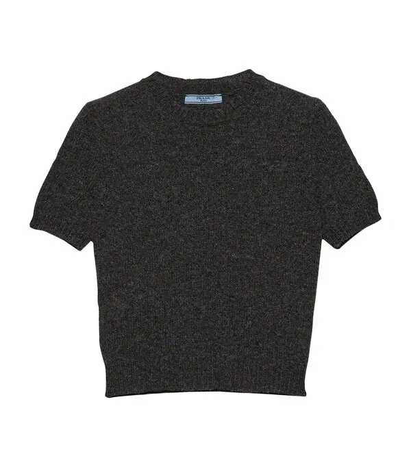 Prada Cashmere Short-sleeve Sweater