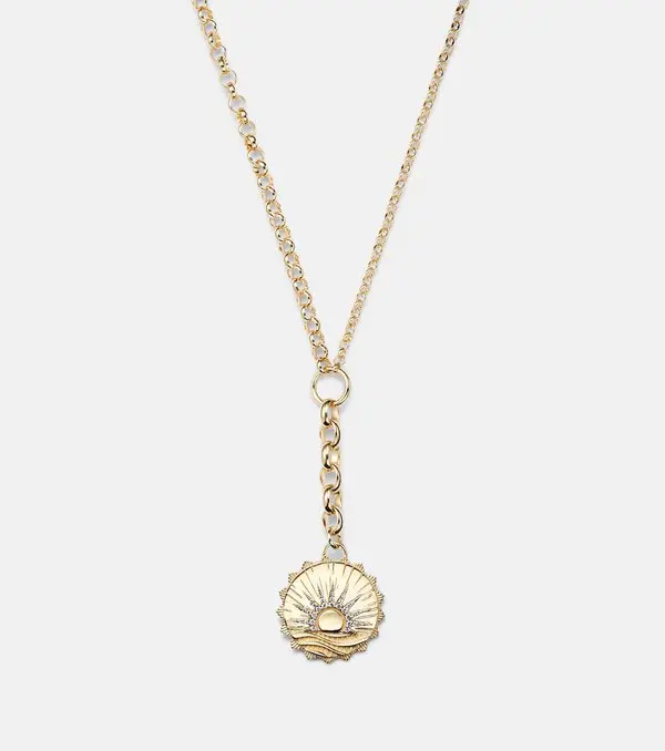 FOUNDRAE Internal Compass New Beginnings Diamond Pendant Necklace