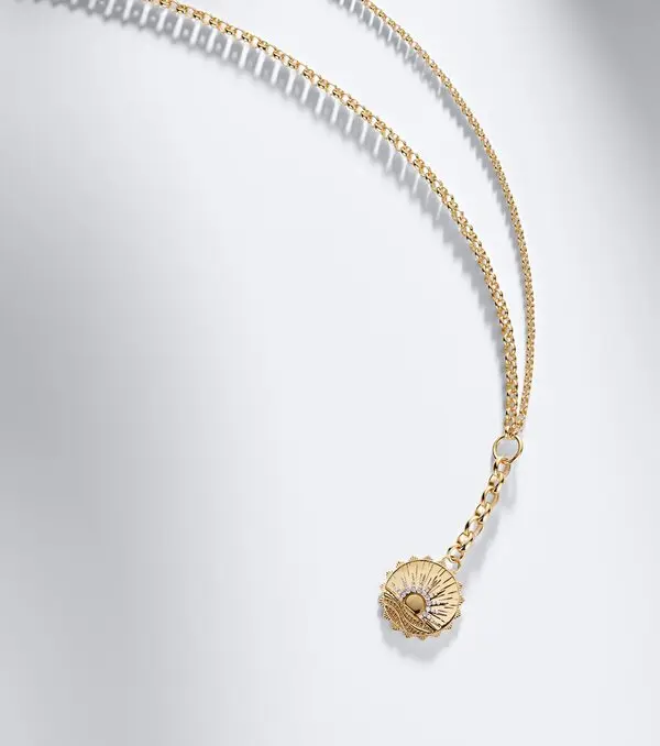 FOUNDRAE Internal Compass New Beginnings Diamond Pendant Necklace