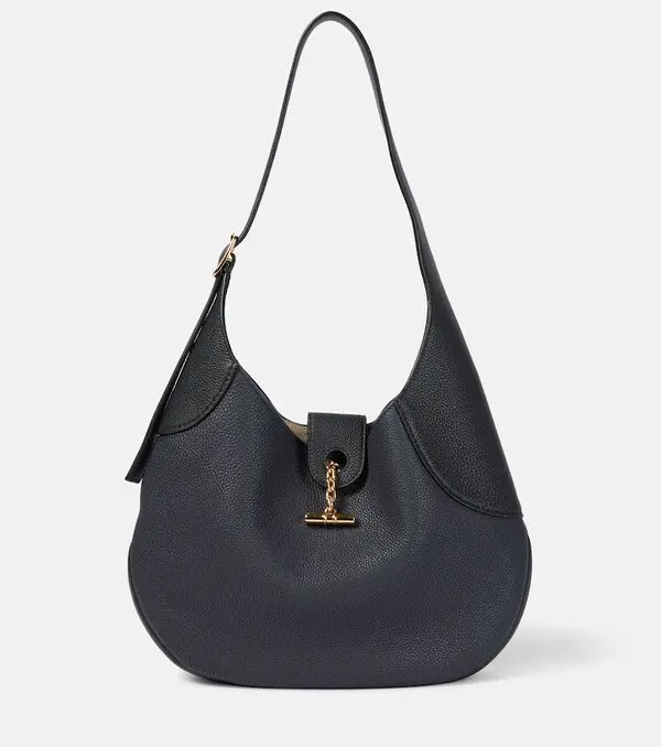 Loro Piana Bobbin Medium Leather Shoulder Bag - Blue