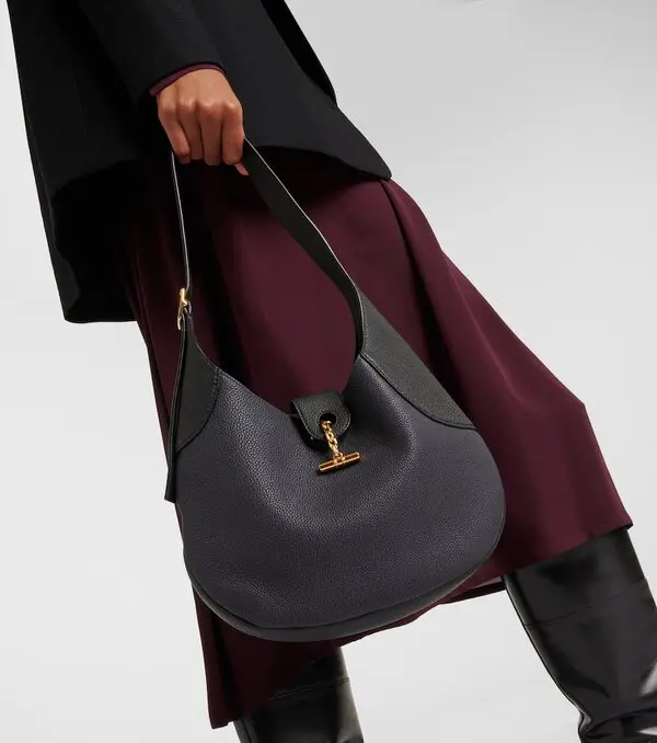 Loro Piana Bobbin Medium Leather Shoulder Bag