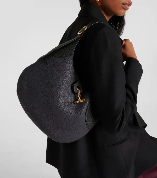 Loro Piana Bobbin Medium Leather Shoulder Bag