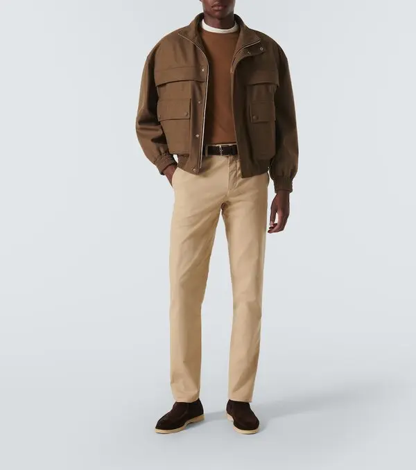 Loro Piana Virgin Wool Crewneck Sweater - Brown