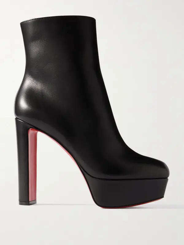 CHRISTIAN LOUBOUTIN Movida Leather Platform Ankle Boots