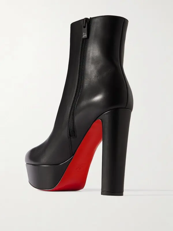 CHRISTIAN LOUBOUTIN Movida Leather Platform Ankle Boots