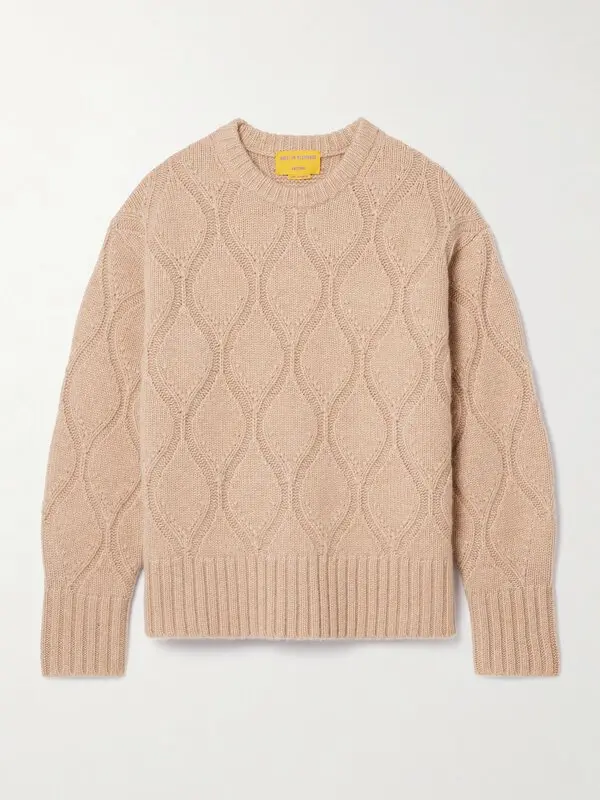 Guest In Residence Cashmere Sweater With Wavy Motif