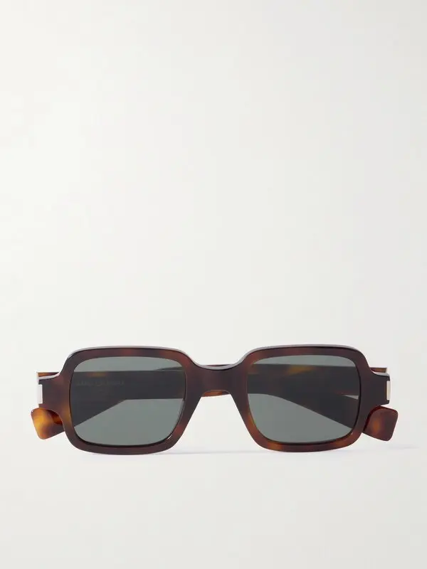 Saint Laurent Square-frame Tortoiseshell Acetate Sunglasses - Brown