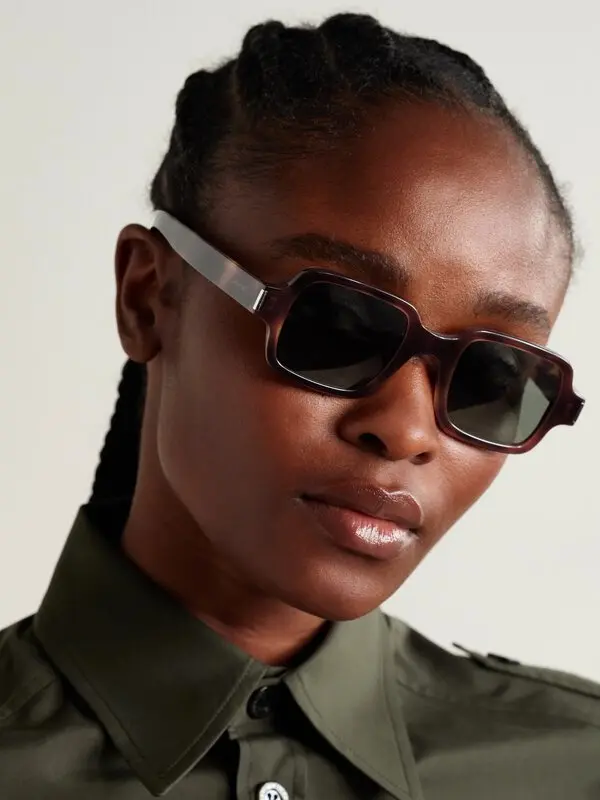 Saint Laurent Square-frame Tortoiseshell Acetate Sunglasses - Brown