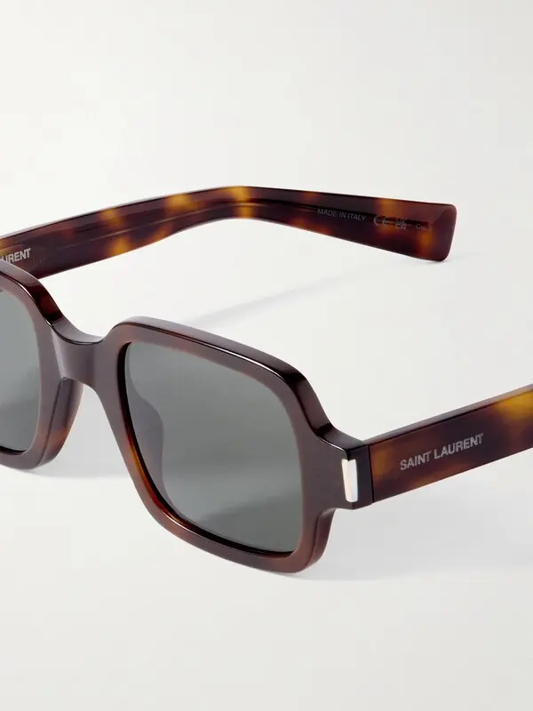 Saint Laurent Square-frame Tortoiseshell Acetate Sunglasses - Brown