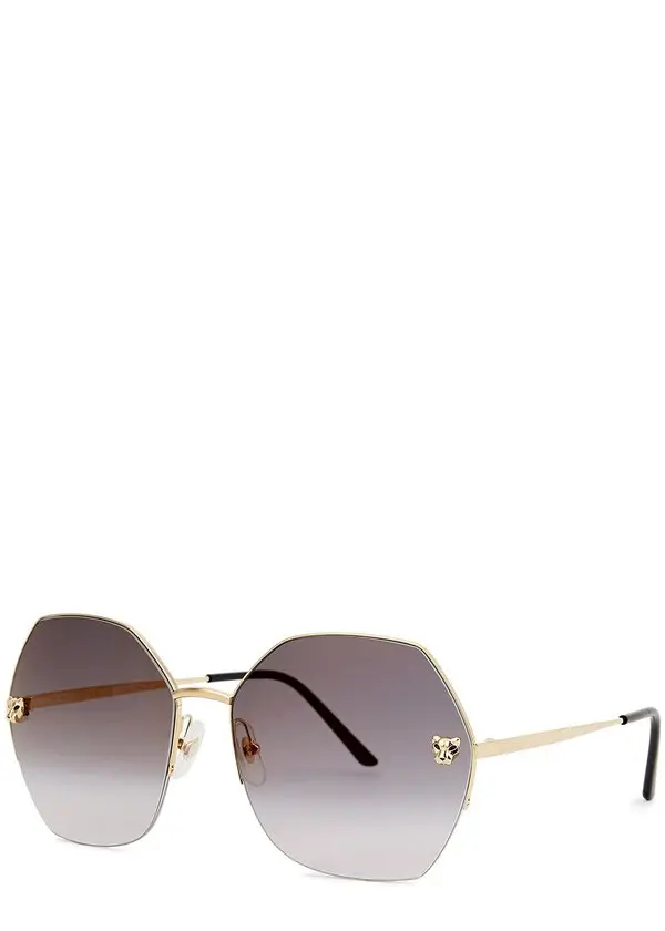 Cartier Panthère De -tone Sunglasses - Gold