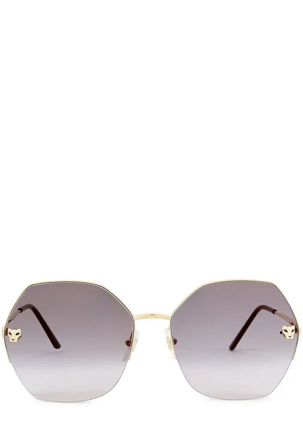 Cartier Panthère De Oversized Acetate Sunglasses