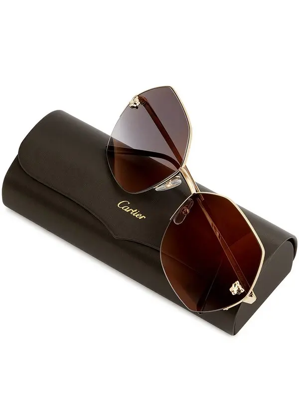 Cartier Panthère De Oversized Acetate Sunglasses