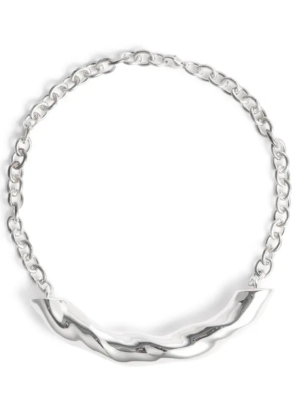 Agmes Astrid Sterling Sculptural Choker Necklace