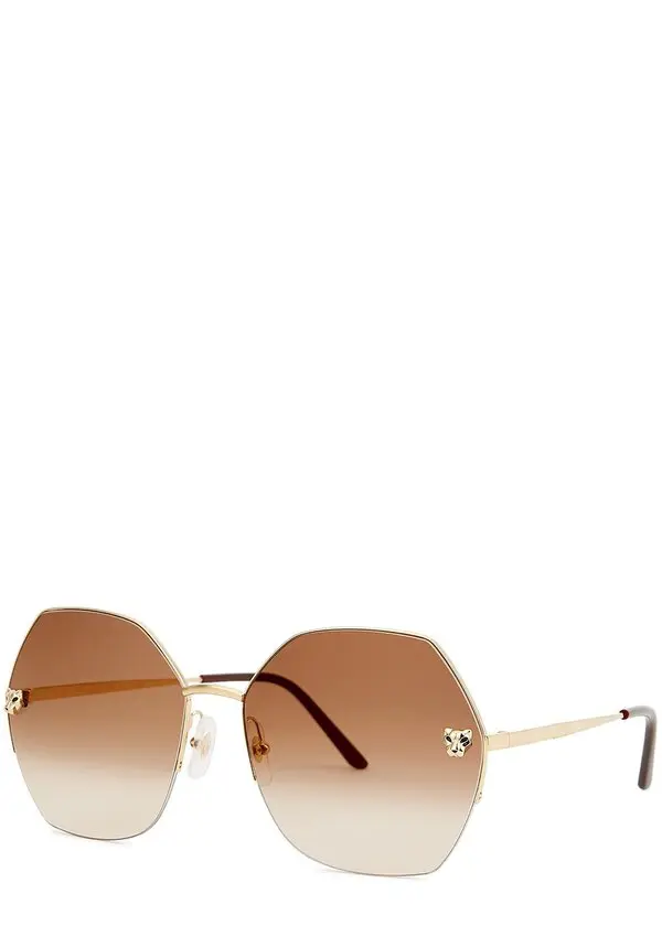 Cartier Panthère De -tone Sunglasses - Gold