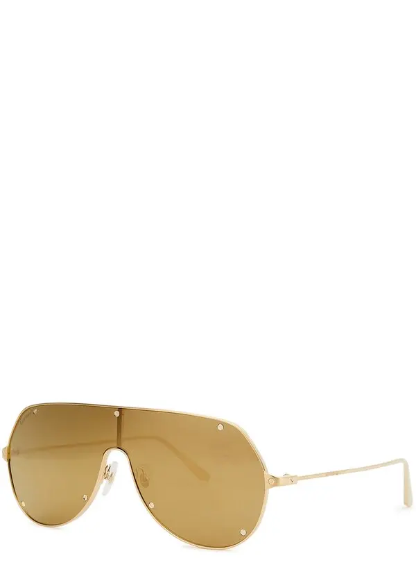 Cartier Tone Mask Sunglasses - Gold
