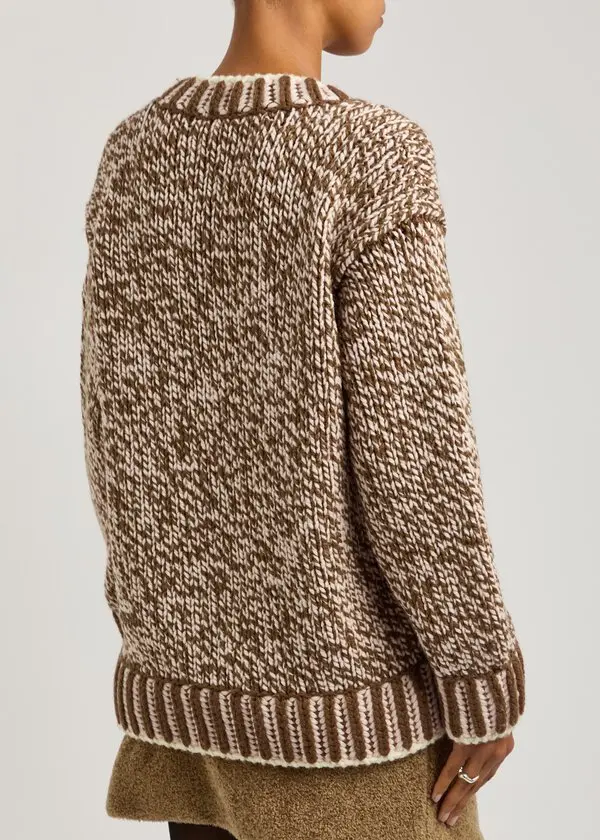 Moncler Ribbed V-neck Jumper