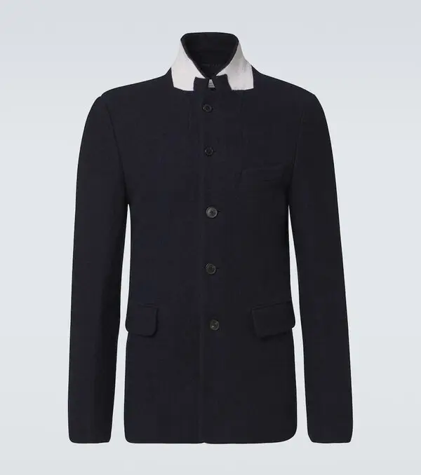 Dries Van Noten Wool Blazer - Blue
