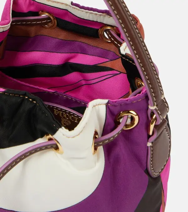 Emilio Pucci Yummy Iride Canvas Bucket Bag